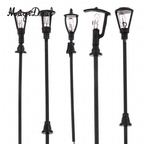 20 Pieces Model Railway Railroad Garden Model Outdoor Led Lamppost ...