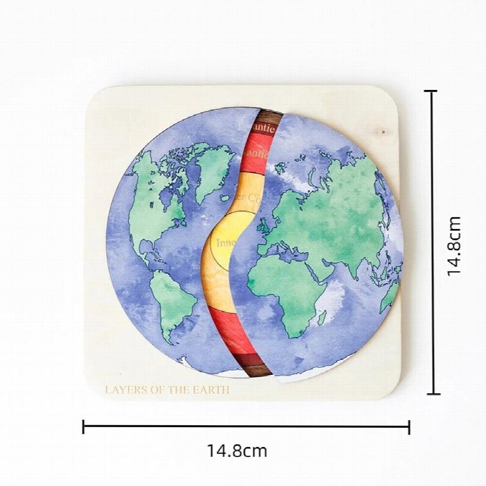 Children Earth Structure Puzzles Toy Montessori Jigsaw Board Science ...