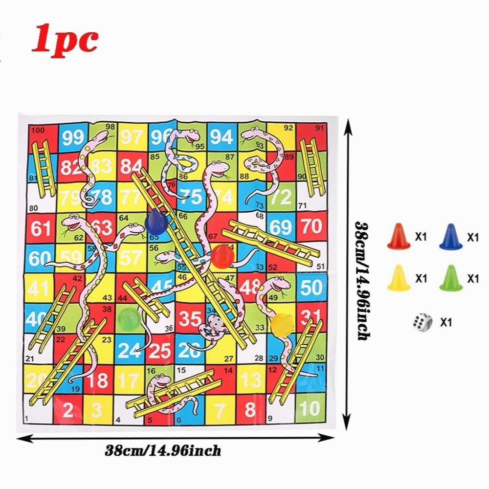 2pcs Snake Ladder Educational Kids Children Toys Interesting 1pc Board ...