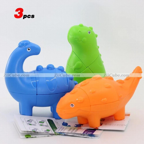 FanXin Dinosaurs Cube Magic Puzzle 2x2x3 Stickerless Dinor Magico Cubo 2 2 3 Professional ...