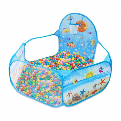 Cartoon Folding Indoor Ocean Ball Pool Layout Fence Baby Game House ...