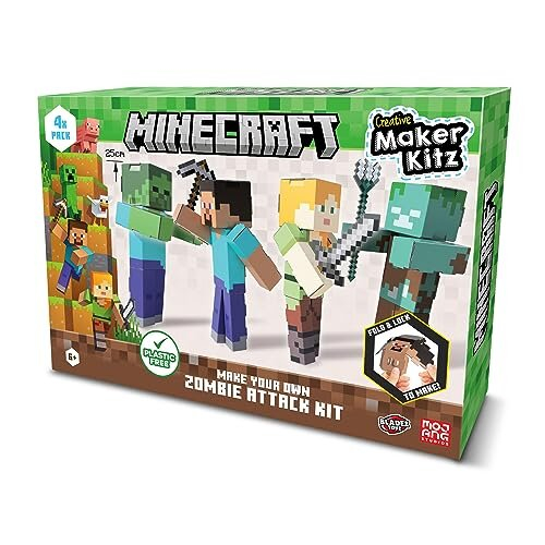 BLADEZ Minecraft Make Your Own Zombie Attack Kit, Licensed Craft Set ...