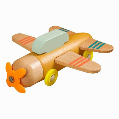 Creative Kids Wooden Plane Toy Safe Water Paint Rich Colors Toy For ...
