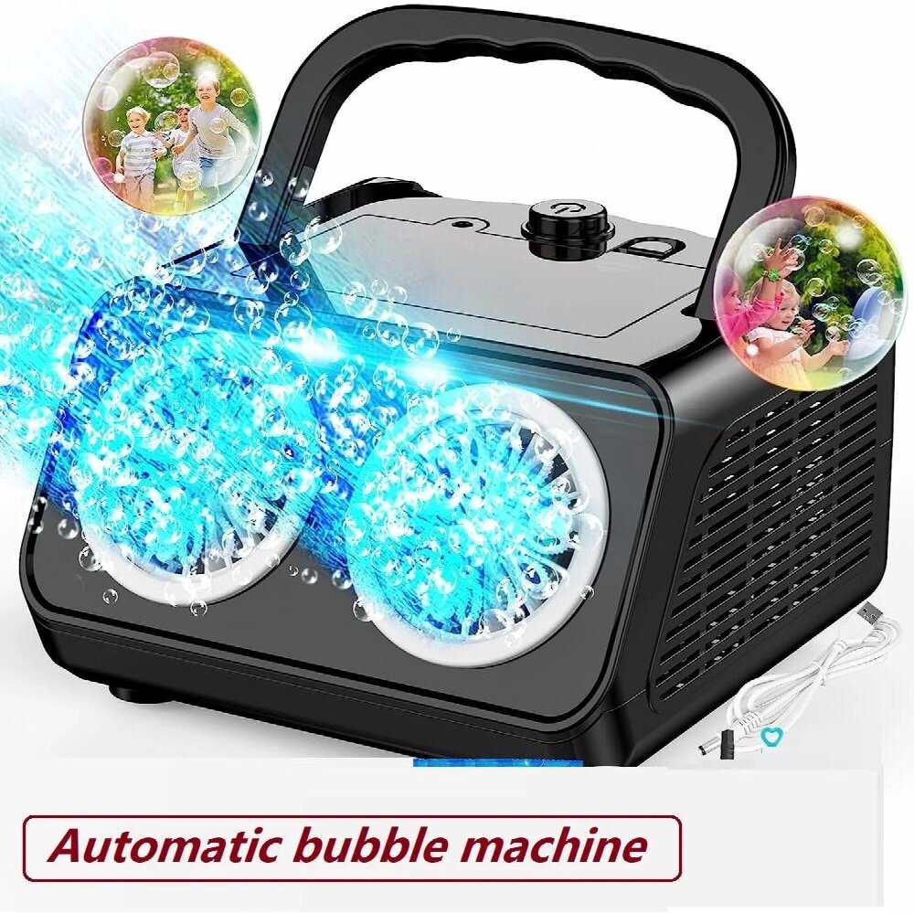 Automatic Bubble Machine Upgrade Bubble Blower with 2 Fans, 50000 ...