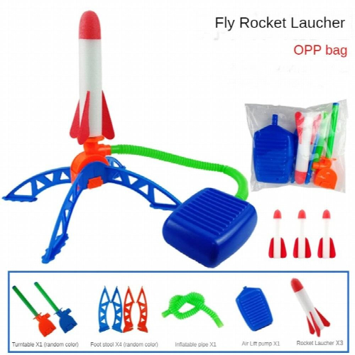 Children Feet Pump Small Air Rocket Launch Toys Outdoor Jump Stomp ...