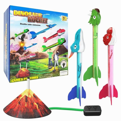 Kids Air Stomp Dinosaur Rocket Foot Pump Launcher Toy Jump Stomp Sport ...