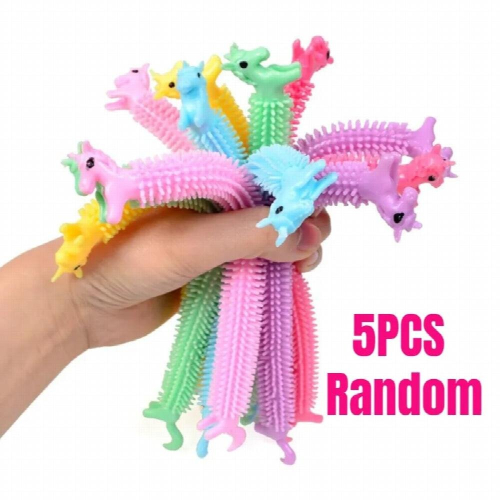 5Pcs/lot Mini Noodle Stretch String TPR Rope Fidget Toys Pack Unicorn ...