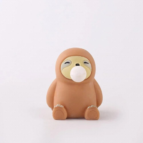 Animal Anti-Stress Ball Decompression sloth blowing bubbles Toys ...