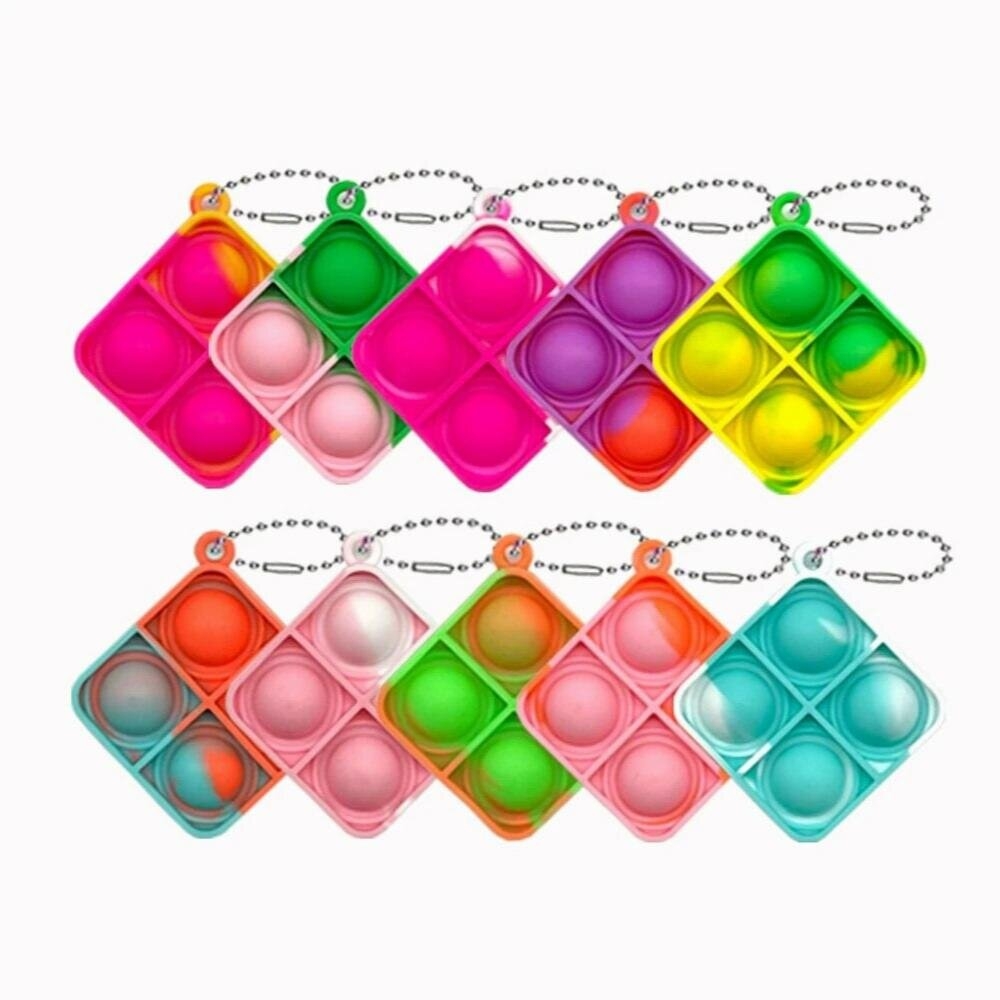 10/30PCS Pop Fidget Toys Mini Pop Keychains Toddler Toys Fidgets Pack ...