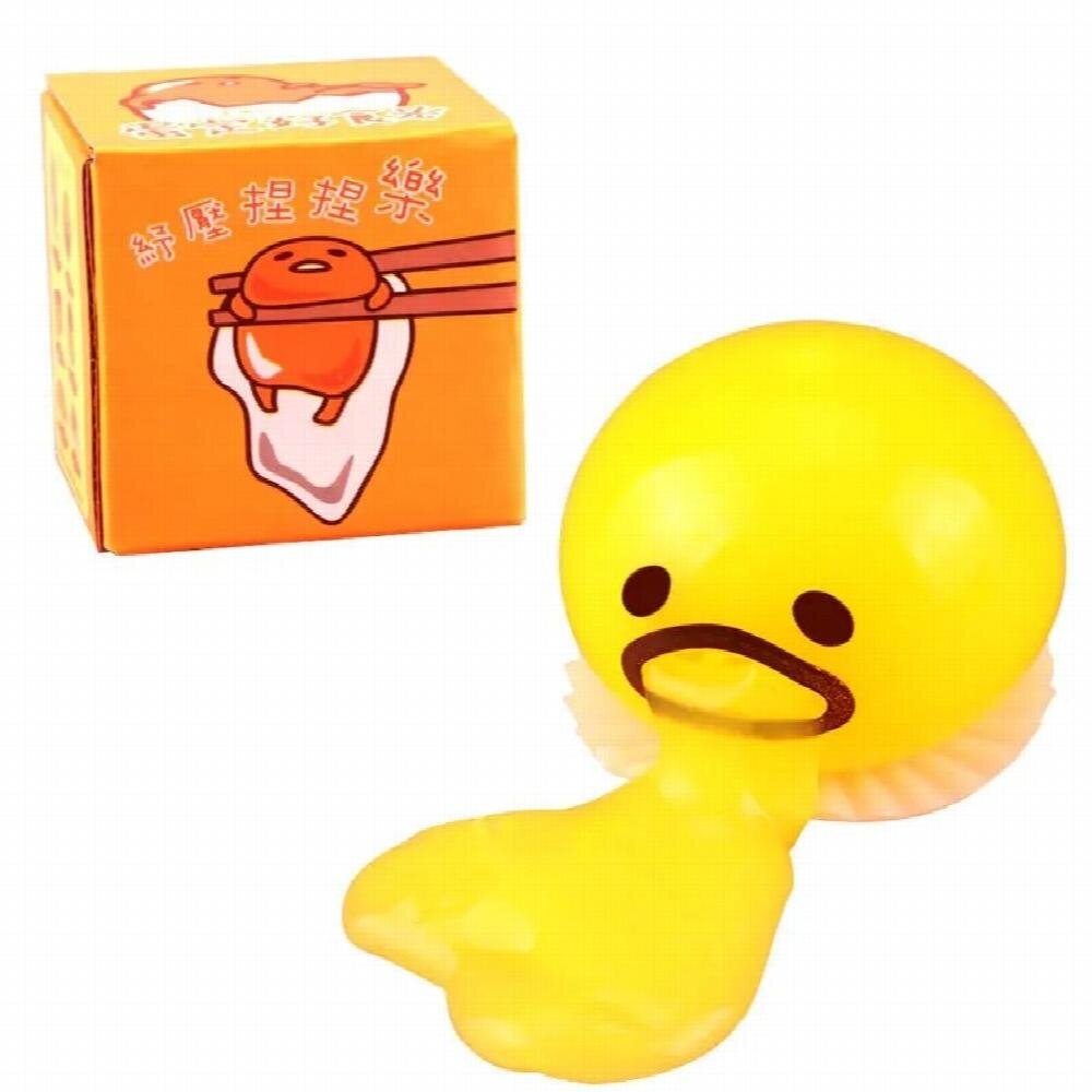 1 Pcs Squishy Puking Egg Yolk Stress Ball Vomiting Lazy Egg Yolk Puking ...