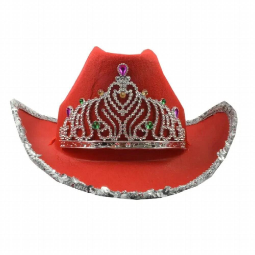 Crown Cowboy Hat Cowboy Hat Feather Cowboy Hat Sequins Party Cosplay ...