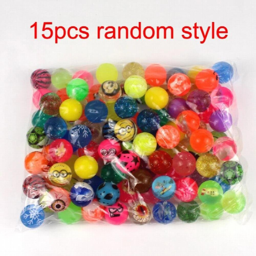 15pcs/lot Rubber 25mm Mini Bouncy Balls Funny Toys High Bounce Toy ...