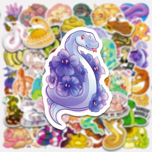 10/30/50PCS Cartoon Animal Snake Stickers DIY Phone Laptop Luggage ...