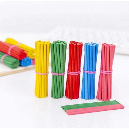 100pcs Bamboo Counting Sticks Montessori Teaching Aids Mathematics ...