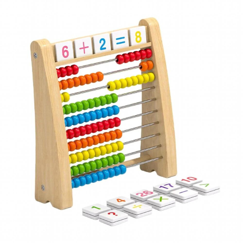 Add Subtract Abacus Ten Frame Set Math Counters for Kids Smooth Edges ...