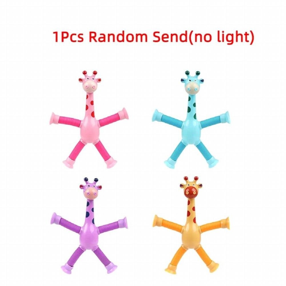 1/2/3/4Pc Giraffe Snail Pop Tubes Sensory Toys Stretch Telescopic Tube ...
