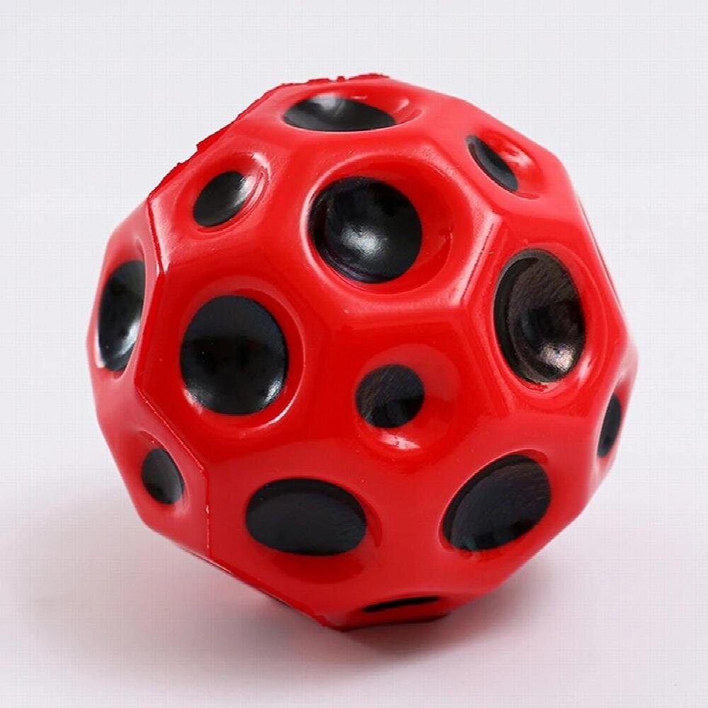 Useful Hole Ball Soft Bouncy Ball Anti-fall Moon Shape Porous Bouncy ...