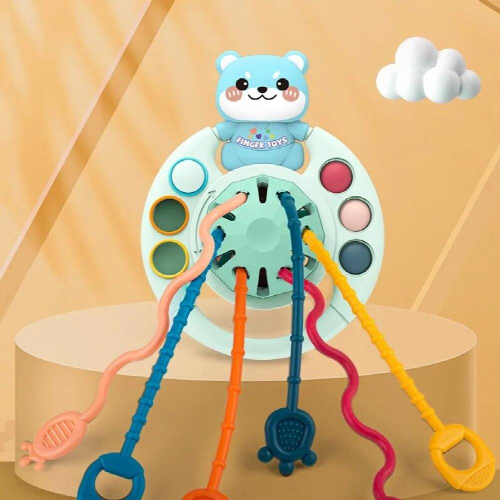 Finger Pull String Cartoon Toys for 6 12 Months Babys Sensory ...