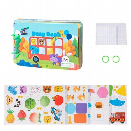 Baby Sticker Book Busy Book Interactive Montessori Shape Cognition ...