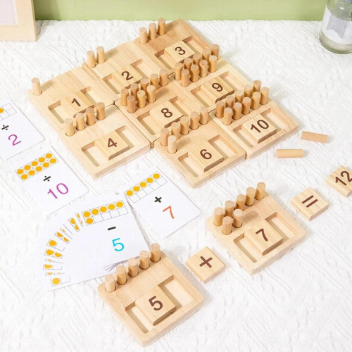 Math Number Counting Toys Preschool Calculation Math Wooden Montessori ...