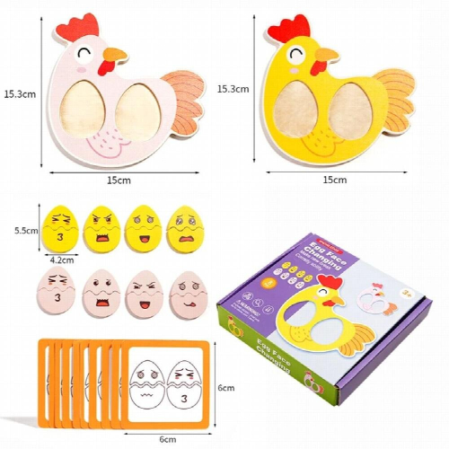Children Montessori Parish Board Games Expression & Emotion Egg Sorters ...