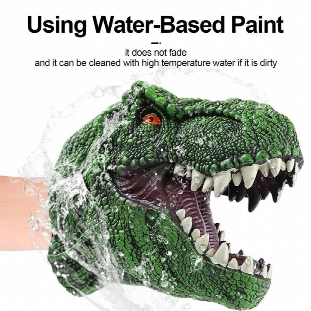 T Rex Hand Puppet Realistic Dinosaur Head Hand Puppets Toy Flexible ...