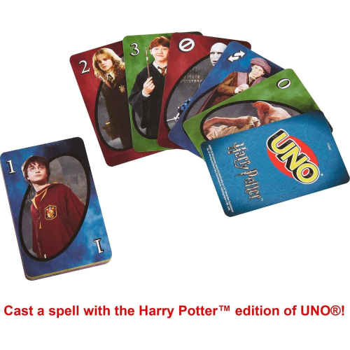 Mattel Games UNO Harry Potter Card Game Movie-Themed Collectors Deck of ...