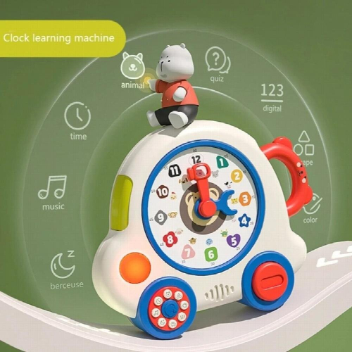 HUYU Talking Teaching Clock Toy Clock for Toddlers Educational Toy for ...