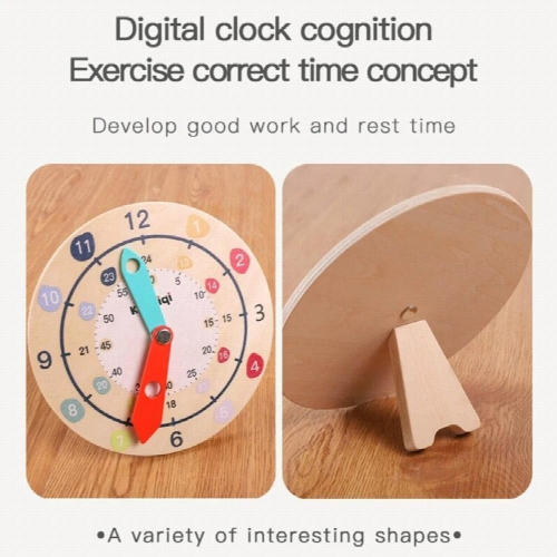 Kids Telling Time Learning Clock for Analog and Digital Time Teaching ...