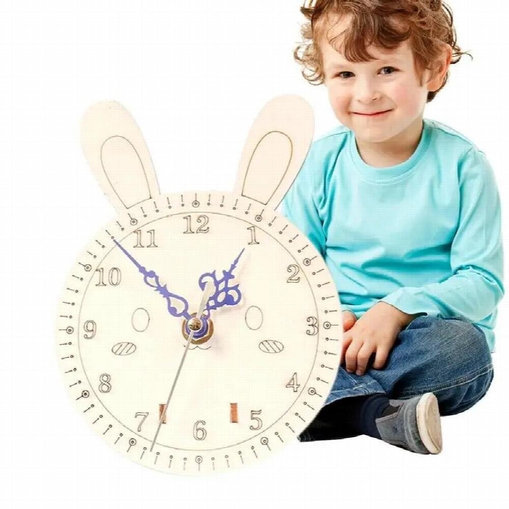 DIY Clock Making Kit Wooden Puzzles Craft Toys Building Clock Kits For ...