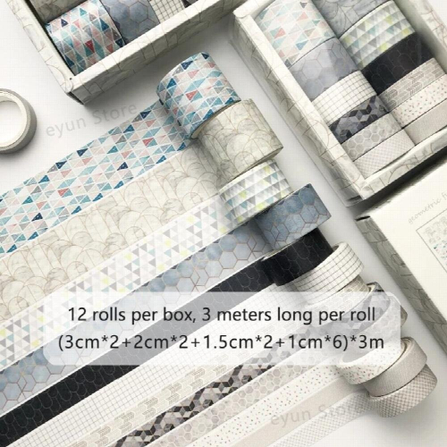 grid washi tape set Japanese paper diy planner masking adhesive washi ...