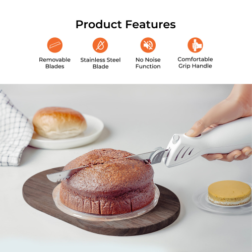 Geepas 100W Electric Knife Serrated Carving Knife, Single Start Button ...