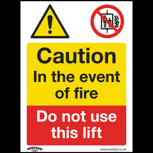 Warning Safety Sign - Caution Do Not Use Lift - Rigid Plastic on OnBuy