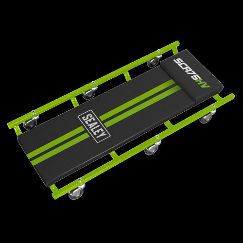 36" Deluxe American-Style Creeper with Steel Frame & 6 Wheels - Hi-Vis ...