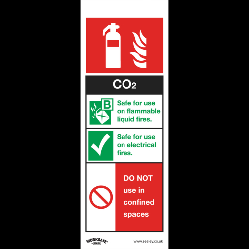 Safe Conditions Safety Sign - CO2 Fire Extinguisher - Rigid Plastic ...