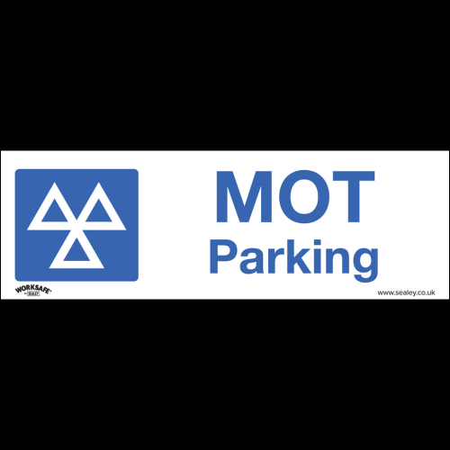 Warning Safety Sign - MOT Parking - Self-Adhesive Vinyl - Pack of 10 on ...