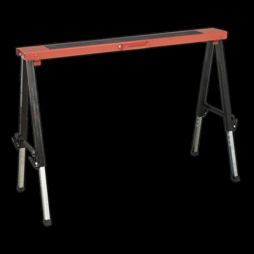 Fold Down Trestle with Adjustable Legs 150kg Capacity on OnBuy