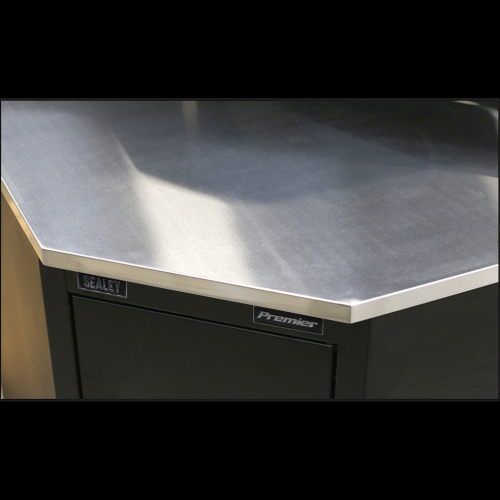 Stainless Steel Corner Worktop 930mm on OnBuy