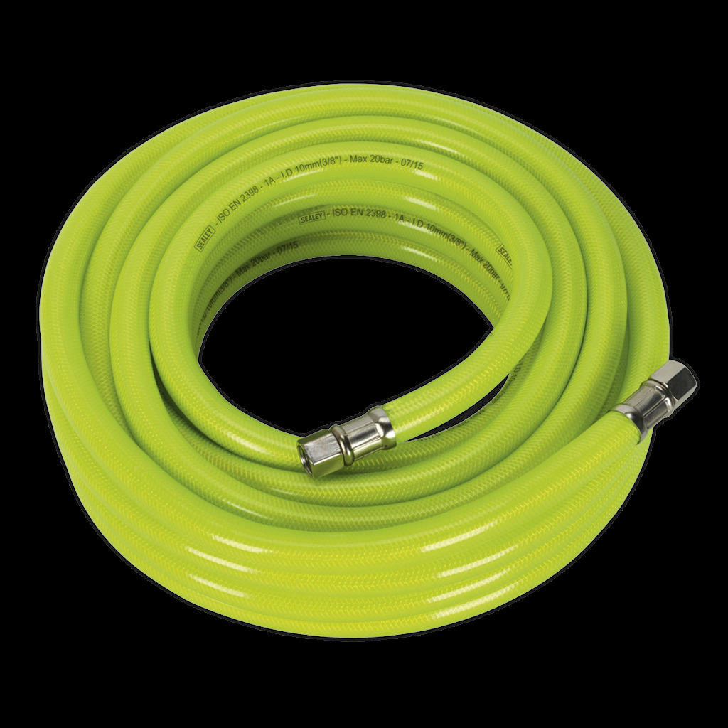 Air Hose High-Visibility 10m x Ø10mm with 1/4"BSP Unions on OnBuy