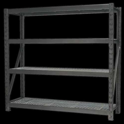 Heavy-Duty Racking Unit with 4 Mesh Shelves 640kg Capacity Per Level ...