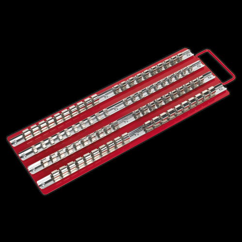 Socket Rail Tray Red 1/4", 3/8" & 1/2"Sq Drive on OnBuy