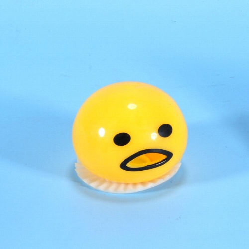 squishy vomiting egg yolk Puking Egg yolk Ball With Yellow Goop Relieve ...