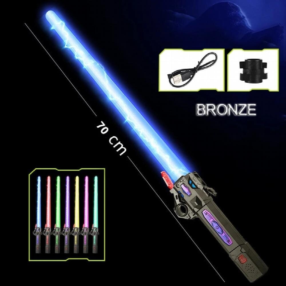Children Colorful Glowing Sword Toys Telescopic Music Laser Sword 2-in ...