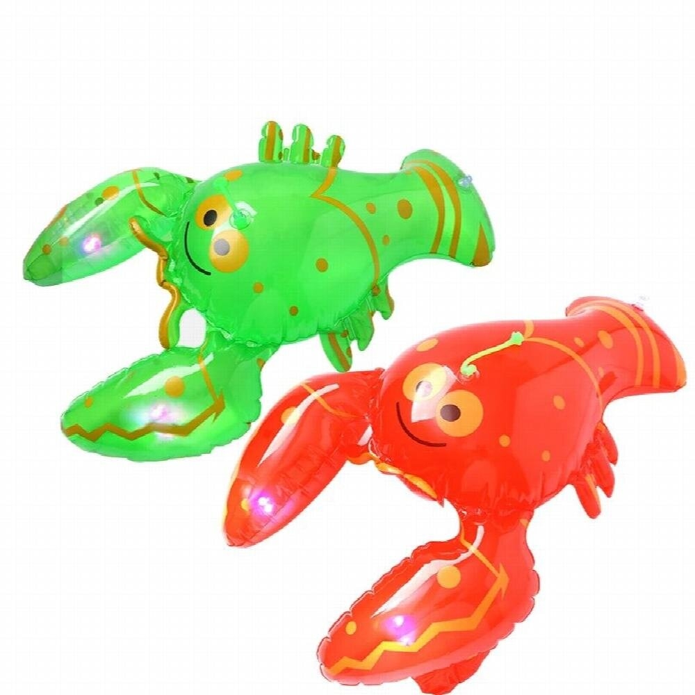 Cartoon Colorful Light Inflatable Lobster Toy Creative Fun Kids PVC ...