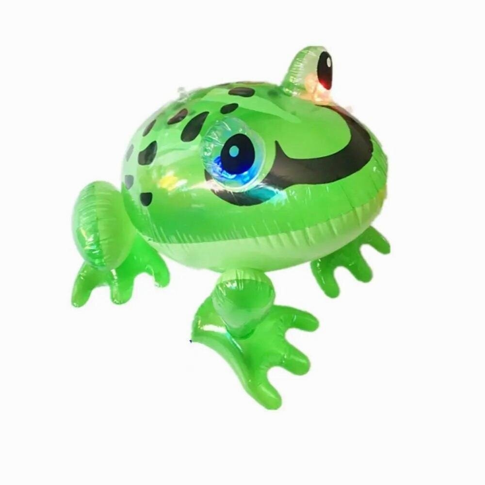 Frog Toy With Flashing Light Green Inflatable Frog Toy Inflatable Frog ...