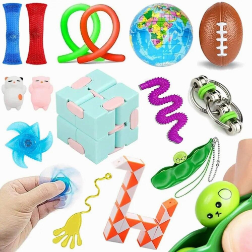 15 Pack Fidget Toys Set Fidget Pack for Birthday Flip Chain Pop Tubes ...
