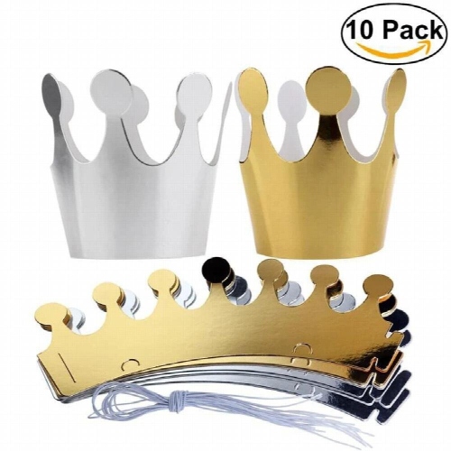 10Pcs Birthday Crown Hat Boys Girls Baby Shower Decor Newborn Baby ...