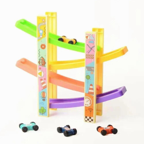 4-6 Layer Childrens Car Toys Plastic Inertia Coaster Racing Car Slide ...
