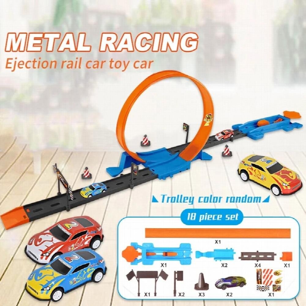 Hot Stunt Speed Double Car Wheels Model Racing Track Diy Assembled Rail ...