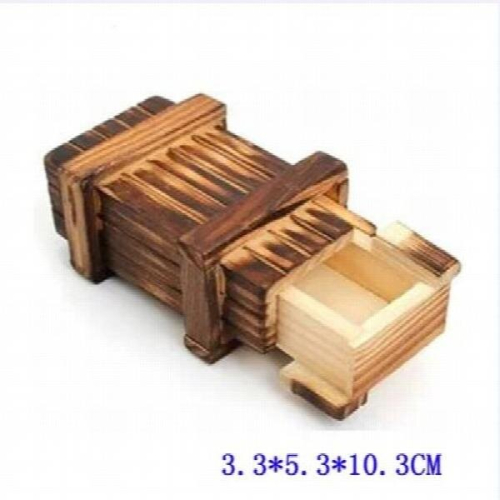 Vintage Wooden Puzzle Box with Secret Drawer Magic Compartment Brain Teaser Wooden Toys Puzzles ...